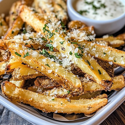 Oven Baked Garlic and Parmesan Fries
