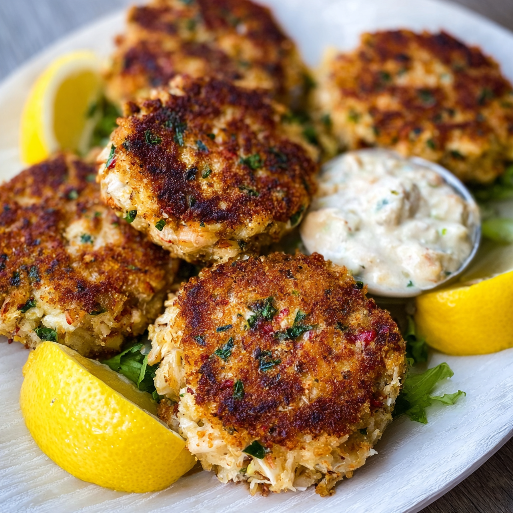 Golden Crispy Crab Cakes