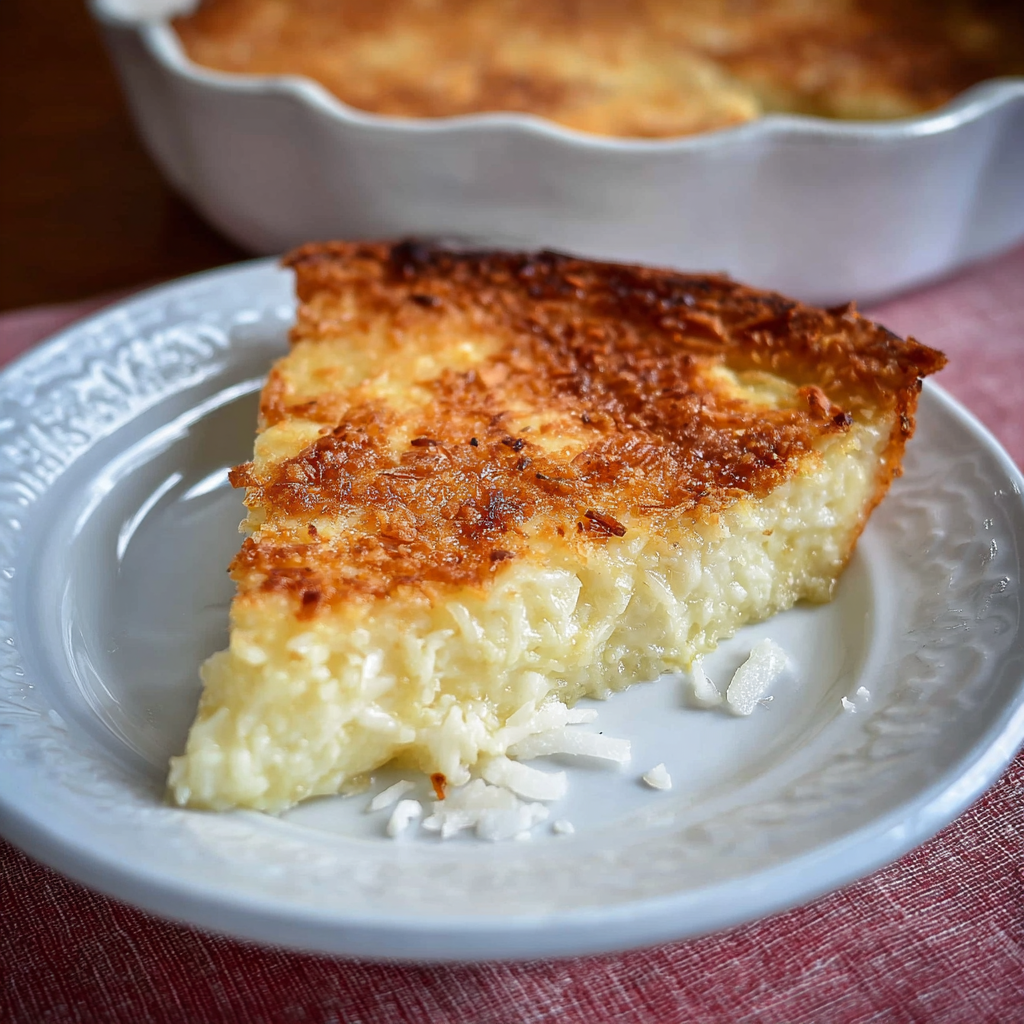 Creamy Coconut Custard Magic Pie