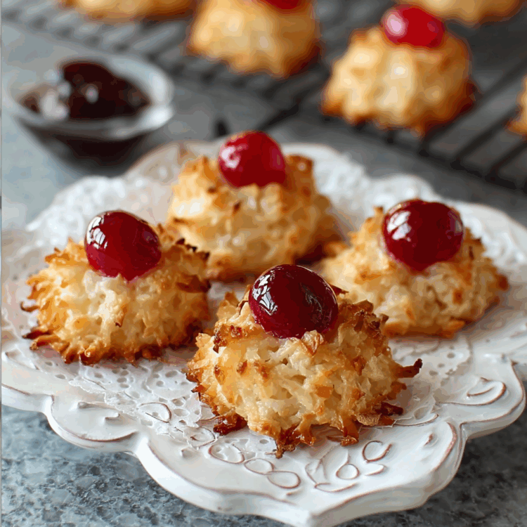 Irresistible Cherry Coconut Macaroons
